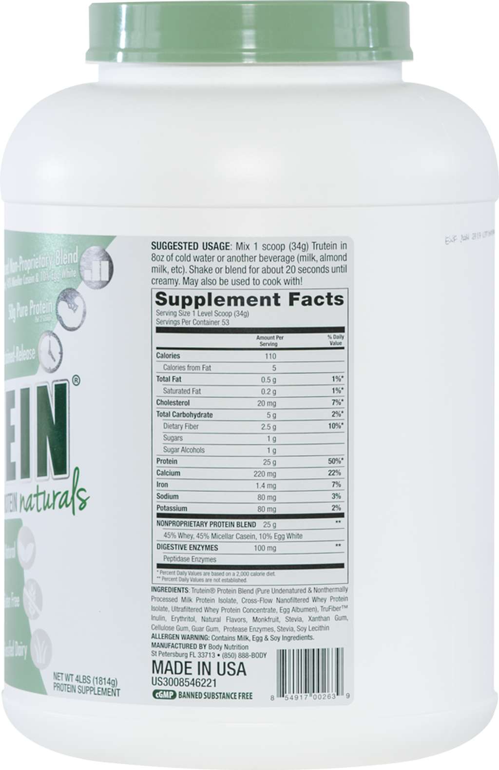 Trutein NATURALS: The Original Trutein Made All-Natural! - Body Nutrition