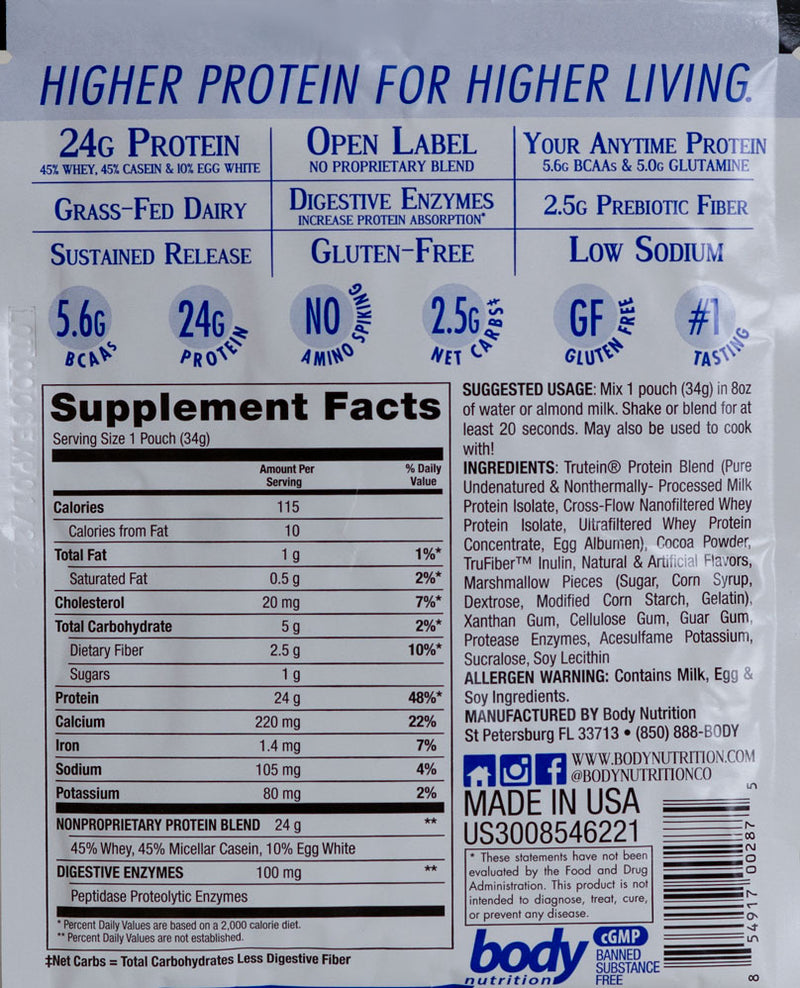 Trutein Protein: 45% Whey, 45% Casein & 10% Egg White - Body Nutrition